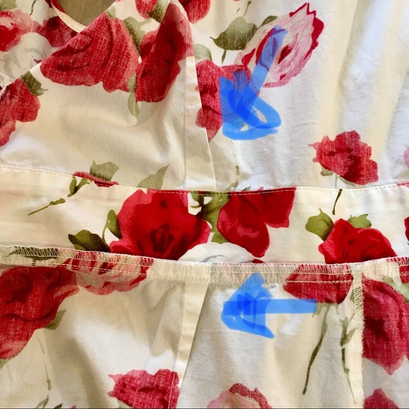 Faith & Passion | Dresses | Sundress White Wraparound With Red Roses ...
